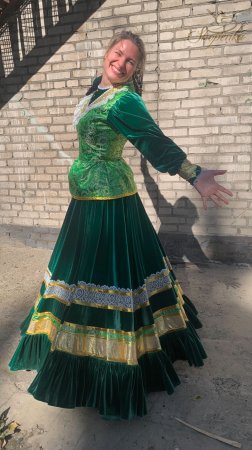 Казачий зеленый костюм