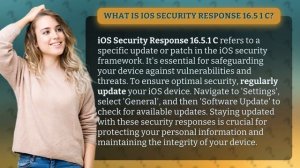 What is iOS security Response 16.5 1 C?
