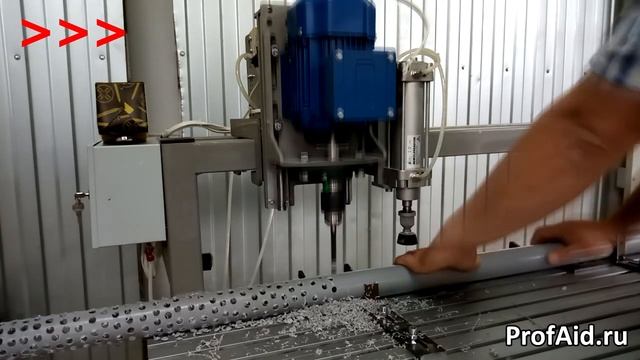 Сверление дренажной трубы на УСК _в цикле_.