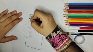 How to draw a hand holding a phone| iphone 12 Max pro drawing |How to draw Apple iphone 12 Max pro