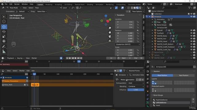 20. Creating the forward walk cycle part 1