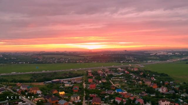 ЗАКАТ НАД ДЕРЕВНЕЙ ПОКРОВ-ПОДОЛЬСК
