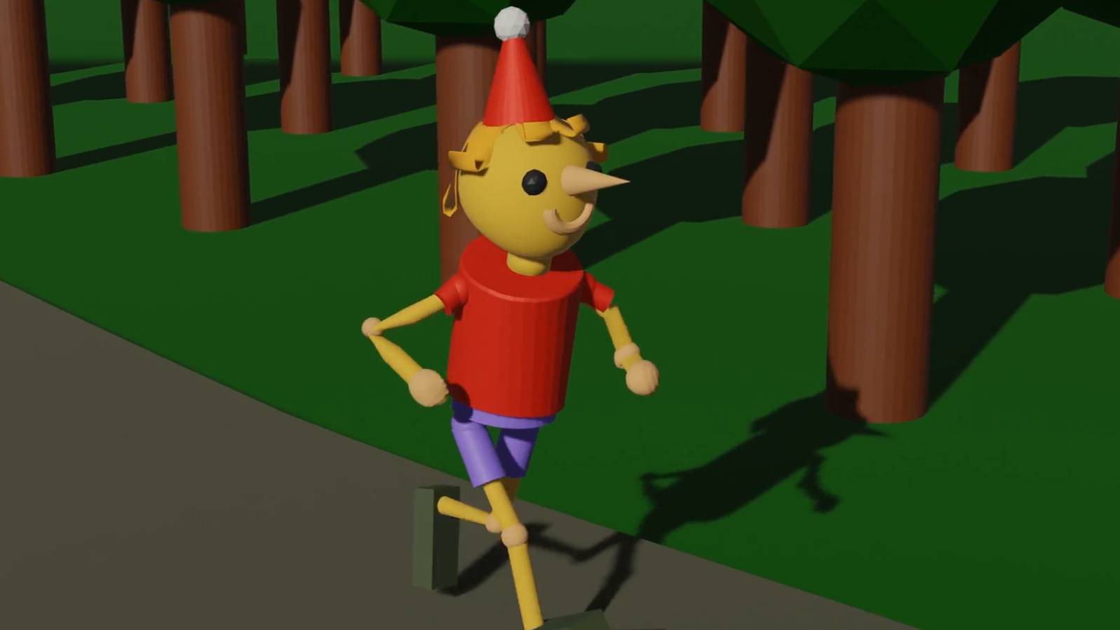 Буратино бежит