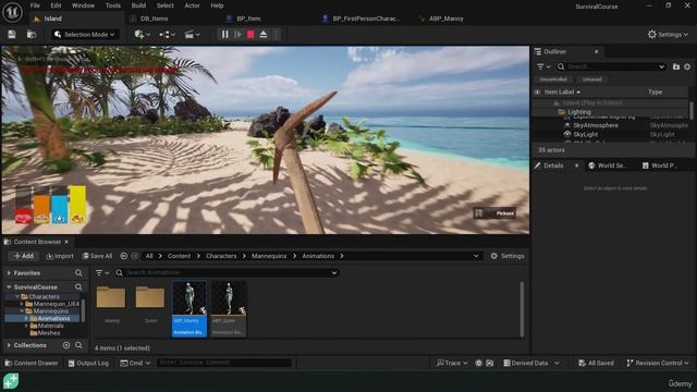 Unreal Engine 5.4 - Создайте полноценную игру на выживание#3