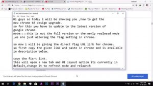 How to unlock latest Google Chrome design 68