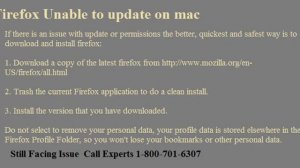 Automatic firefox update fails. Does not connect to update server on Mac