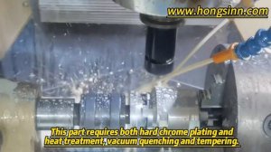 Custom cnc turning parts with hard chrome and heat treatment