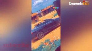 Portable vibing to Brother hood as he cruises his new Mercedes Benz from Ochacho