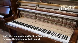 2002 Knight piano in Walnut High Gloss @ The Piano Shop, Bath
