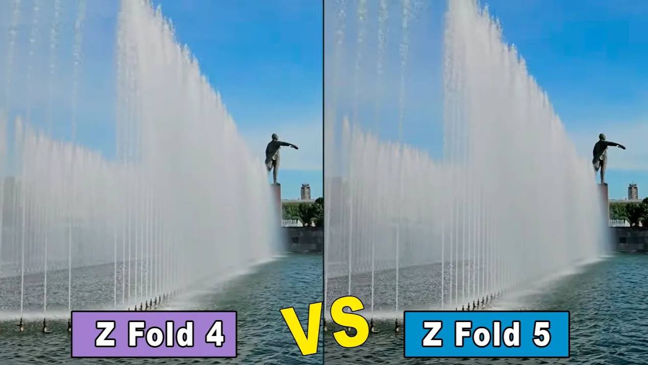 Samsung Galaxy Z Fold 4 vs. Z Fold 5 - Сравнение камер (зум, стабилизация, замедленная)