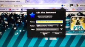 Quick way to access VSA ( Vocalist Songwriters Alliance) Website using Firefox bookmarks