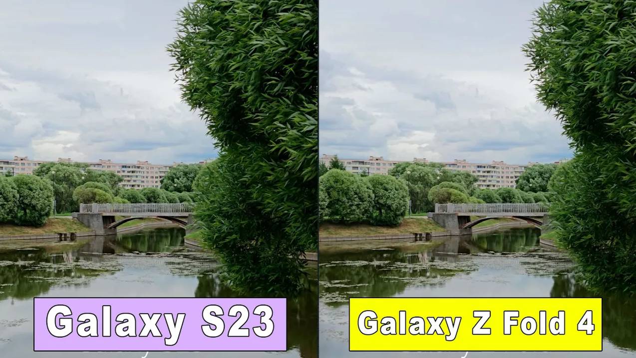 Samsung Galaxy S23 vs Galaxy Z Fold 4 - Сравнение камер смартфонов (стабилизация, зум, slow-mo)