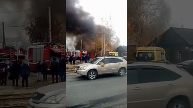 В Октябрьском районе горят дома на улице Далидовича (часть 2)