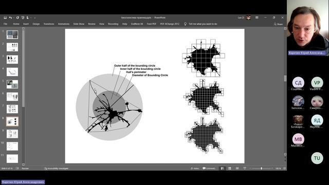 Биостатистика. Практика 2. Нелинейная морфометрия биологических объектов.