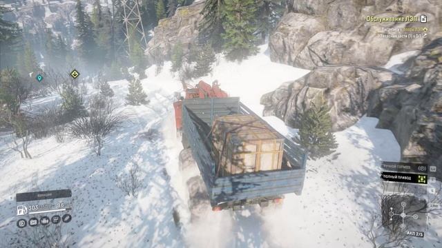 SnowRunner. Юкон. Пик Биг-Салмон. Поручение "Обслуживание ЛЭП"