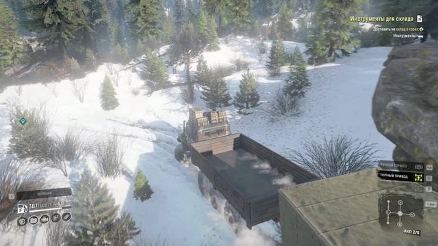 SnowRunner. Юкон. Пик Биг-Салмон. Поручение "Инструменты для склада"