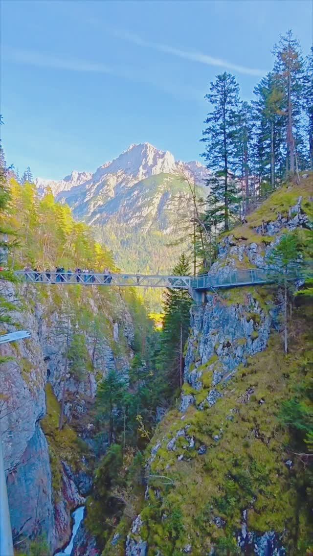 подвесная дорога вдоль ущелья Leutasch-Klamm