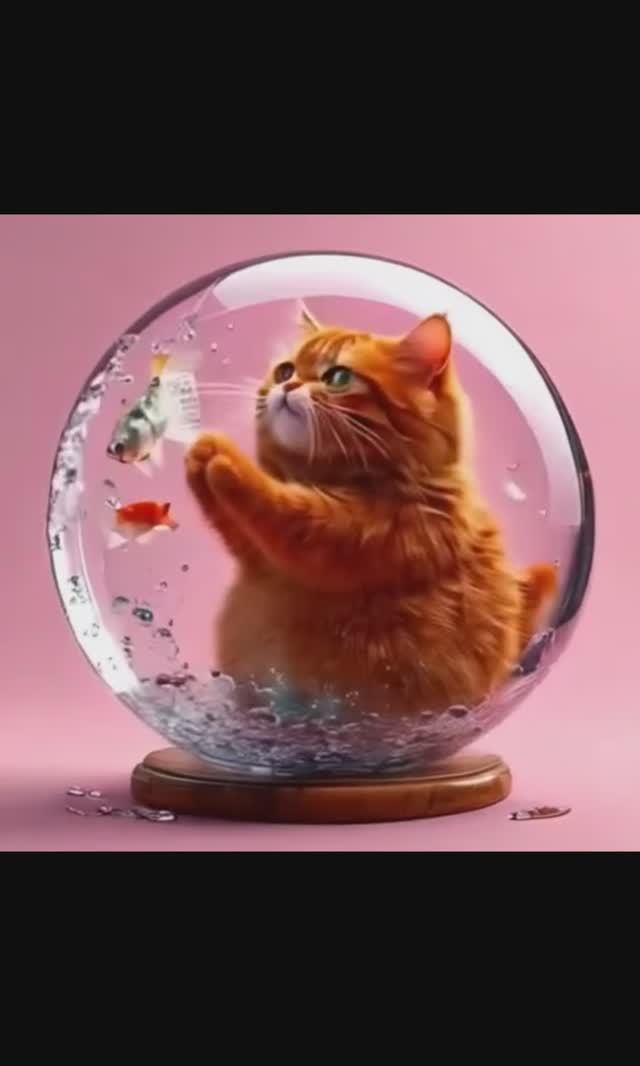 Мохнатый кот апельсин