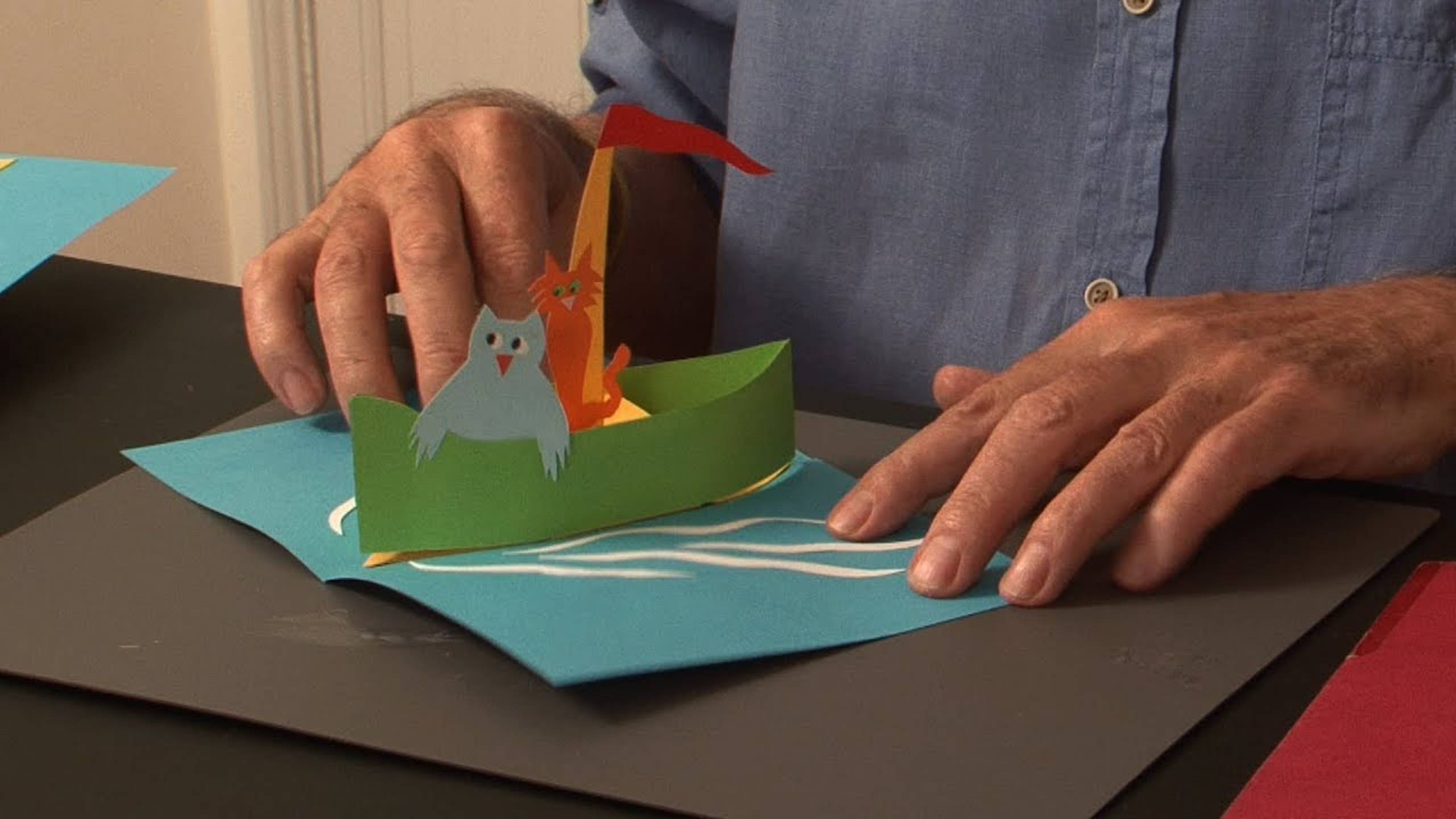 Pop-Up Tutorial 32 - Pop-Up Boat - Birthday Card