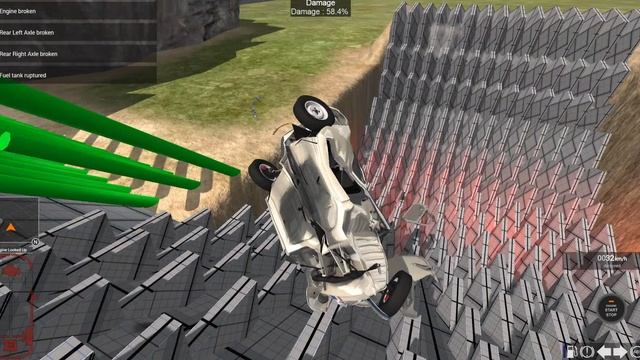 СПУСК БЕЗ ТОРМОЗОВ 2!!! вылетел движок😳 аварии в beamng drive.