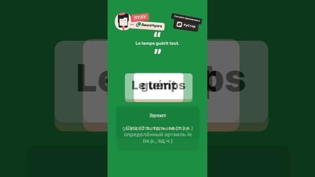 ⏳ ВРЕМЯ всё ЛЕЧИТ? 💫 Мудрость Вольтера с Лулу из ЛингоЧунга 🌟 Учим французский