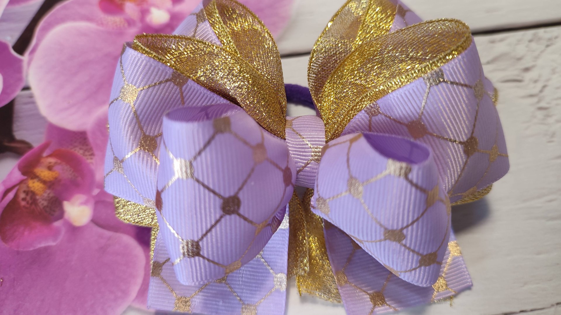 Нарядный бант из лент для праздника своими руками. Elegant ribbon bow. Мастер-класс, DIY, МК