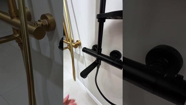 Душевая система «Swedbe» Hermes 5117B с термостатом чёрная матовая