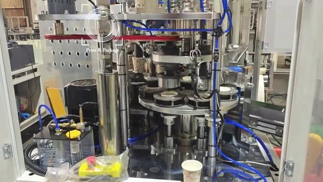 Высокоскоростной станок для производства бумажных стаканов GZB-600. Тест на заготовках клиента