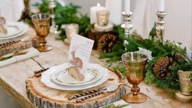 Как украсить новогодний стол в эко-стиле