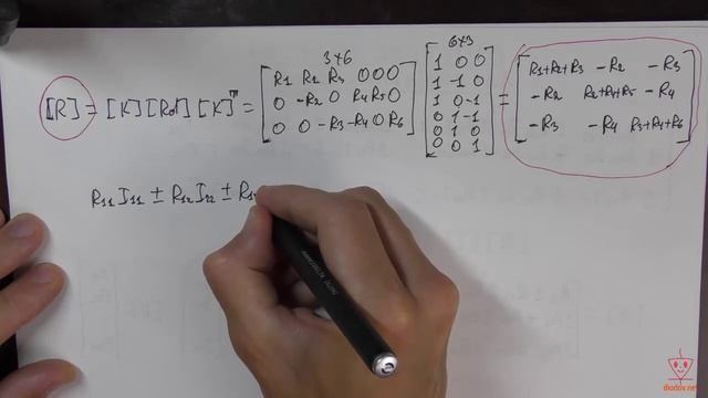 Урок 66. Матричные уравнения для метода контурных токов. Часть 1.