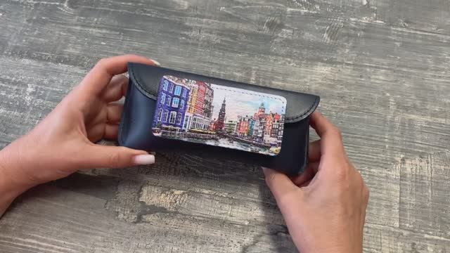 Обзор на футляр для очков с изображением Яркого Амстердама Eshemoda