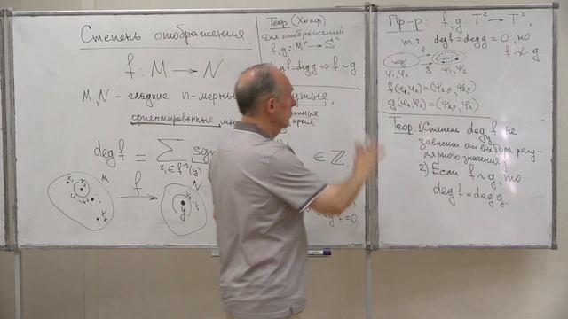 Ошемков А. А. - Диф.геометрия и топология. Семинары - 7. Степень отображения-1