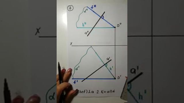 Расстояние от точки до прямой общего положения