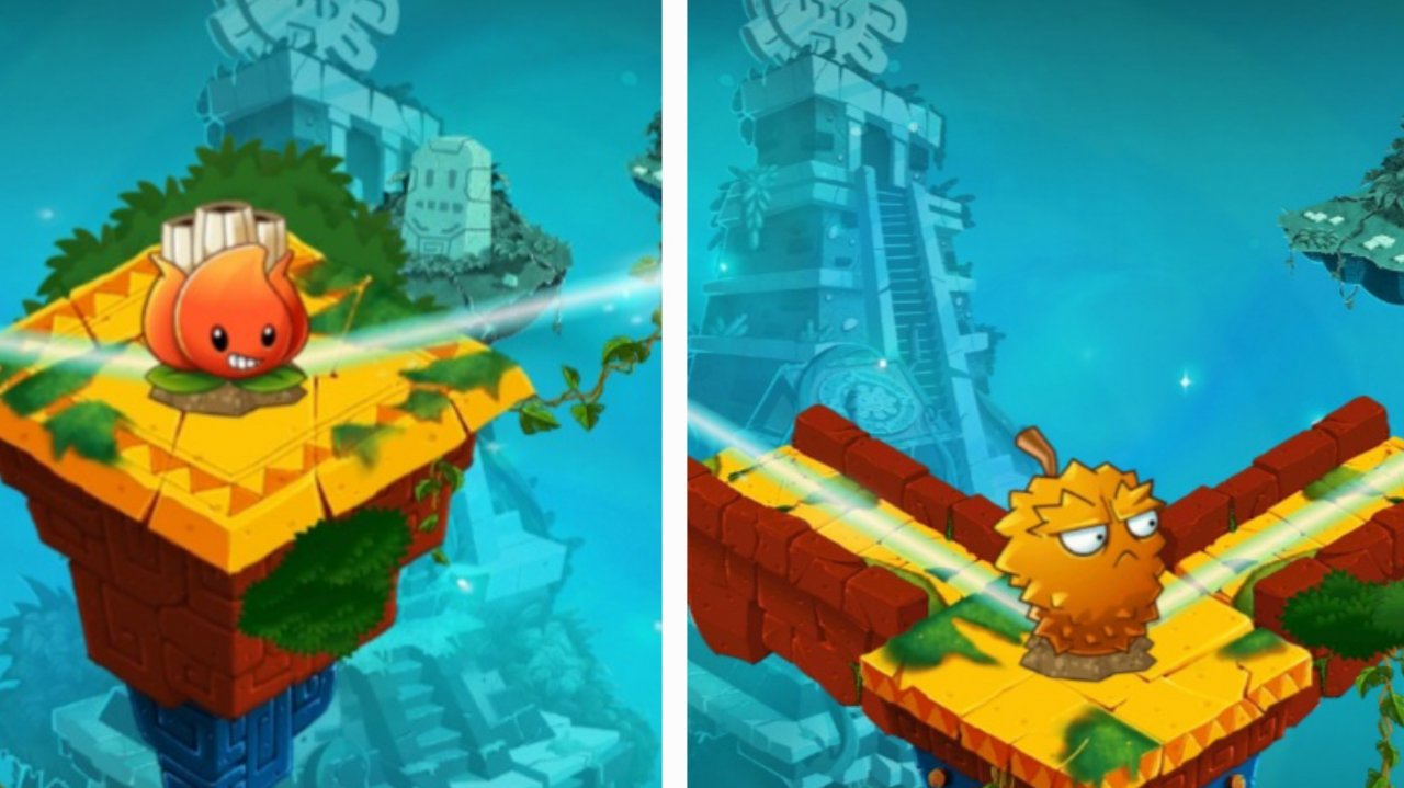 Получил A.K.E.E. и шипастый орех в Plants vs Zombis 2. 5-10 уровни