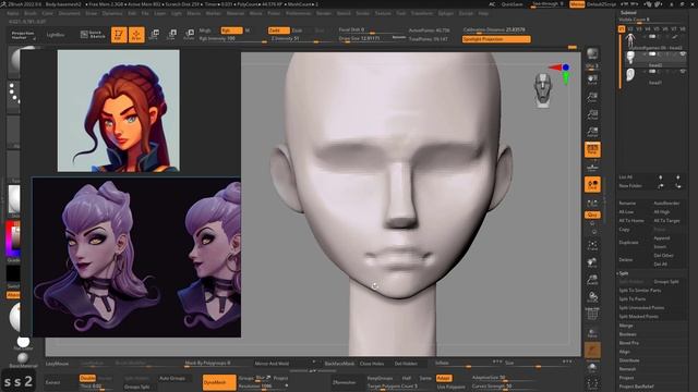 Курс по созданию стилизованного персонажа (ZBrush+Substance+Marmoset) - Урок 8 (поиск силуэта)