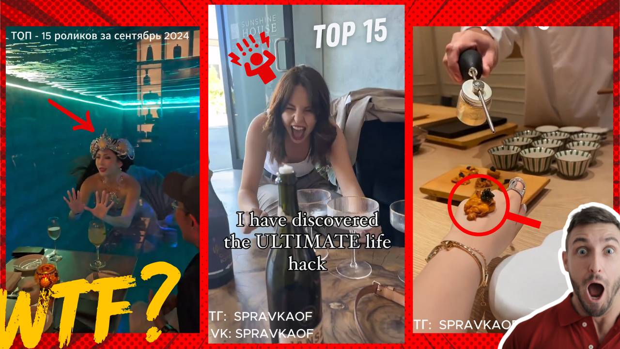 15 лучших роликов за сентябрь 2024 года. | Приколы, Лайфхаки, Чудаки и другие интересности.