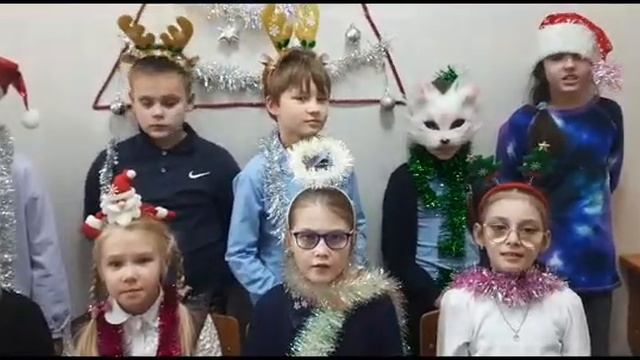 Новогоднее поздравление от учеников школы ЮНИСИТИ. Школа №24,  педагог Карасюк Е.Ю.