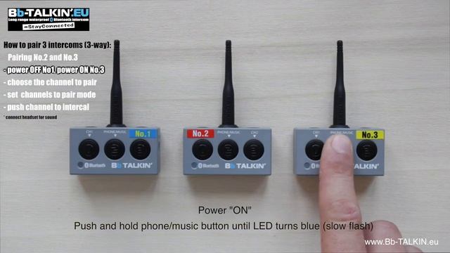 BB Talkin подключение 3 блоков связи ADVANCE