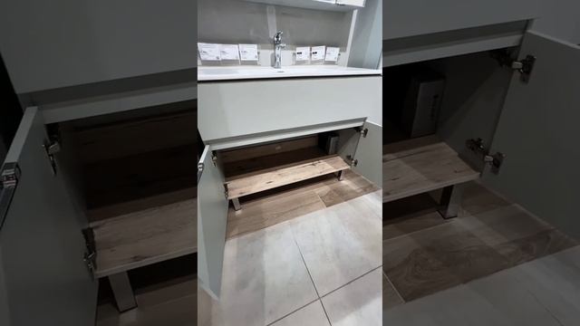 Тумба с раковиной «Aquanet» Алвита new 100 (Flat 100) серая матовая