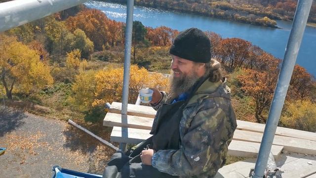 Покраска колокольни 15.10.21..