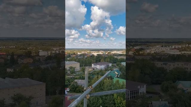 Вид с высоты колокольни Покровского храма Лесозаводска