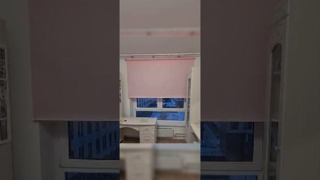 Рулонная штора для окна ПИК с электроприводом