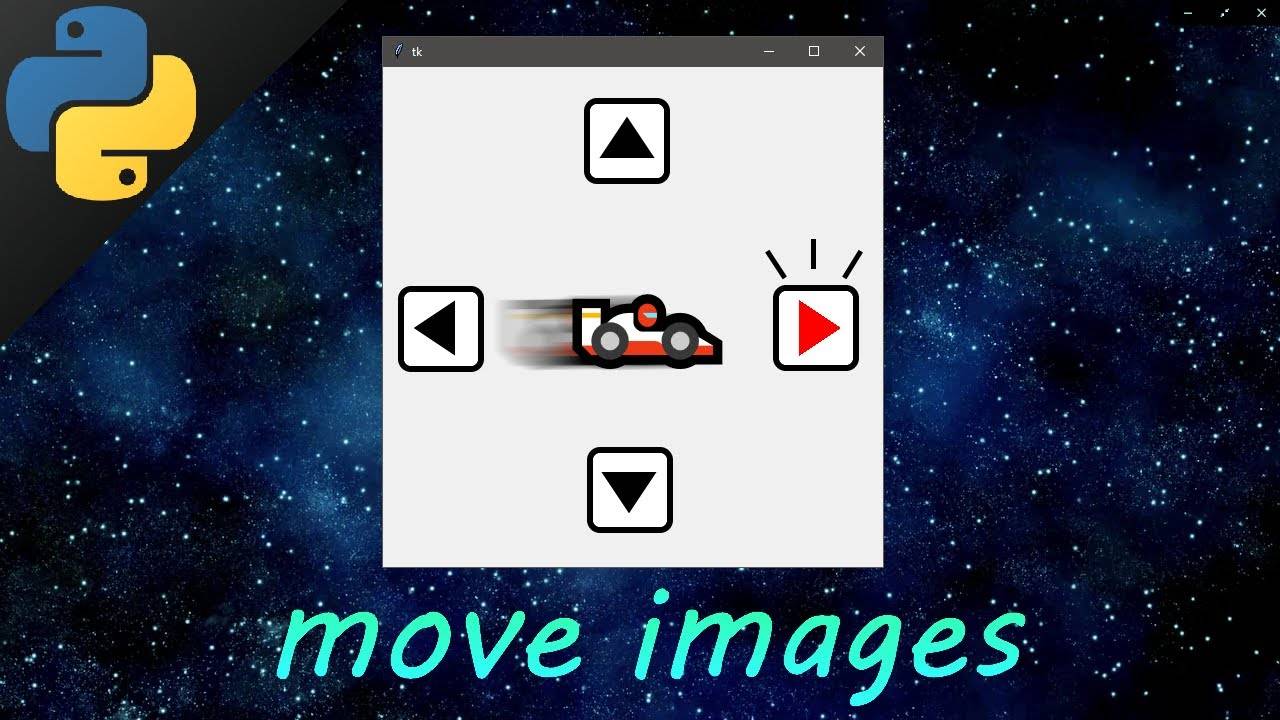 Урок №24: Python tkinter GUI move images w/ keys