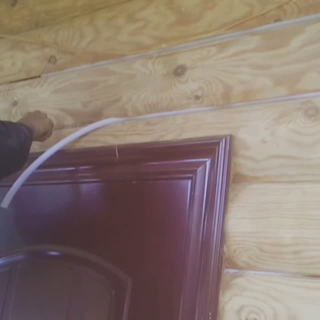 Теплый шов в бревенчатом доме