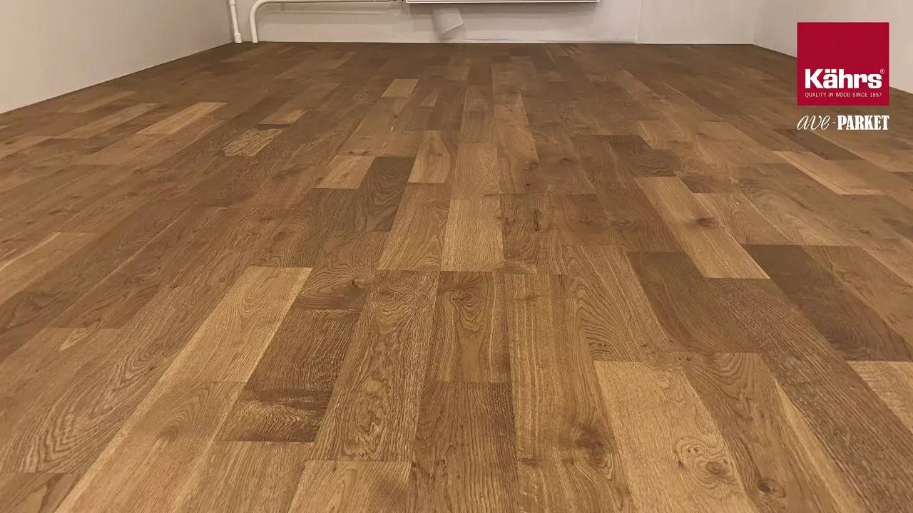 Объект нашей укладки паркета KAHRS Дуб Копчёный LUMEN ORIGINAL 15 мм., замок WOODLOC 5S.