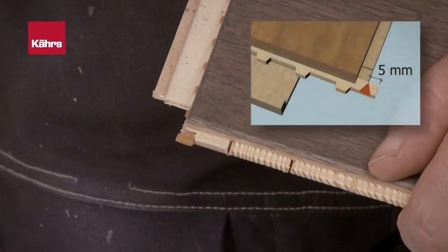 Kahrs Woodloc 5S Укладка в противоположном направлении с обратным торцевым креплением