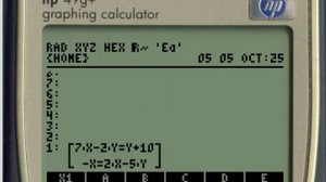 HP07 HP-50g Systems of Linear Equations