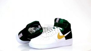 Кроссовки мужские Nike Air Force 1 Hi White/Green