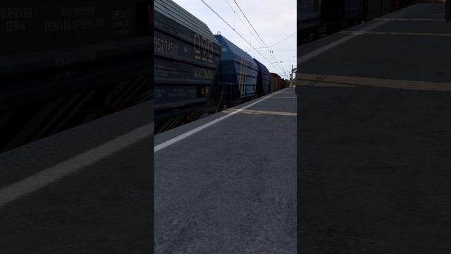 Trainz 22, «ВЛ11-569 проходит станцию Ревякино»