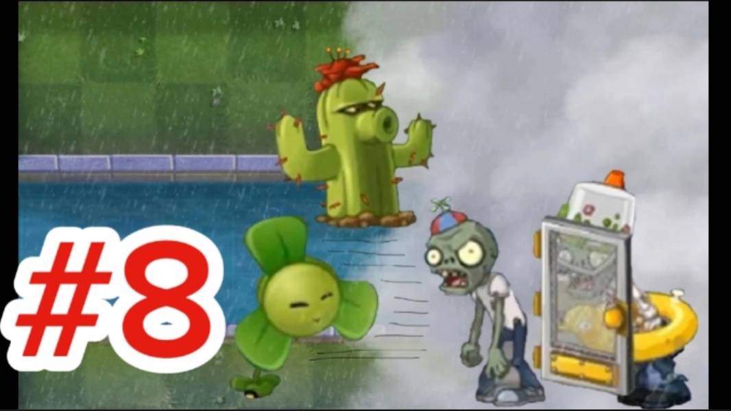 Мега кактус и мощный сдуватель! Plants vs zombies The Cursed #8